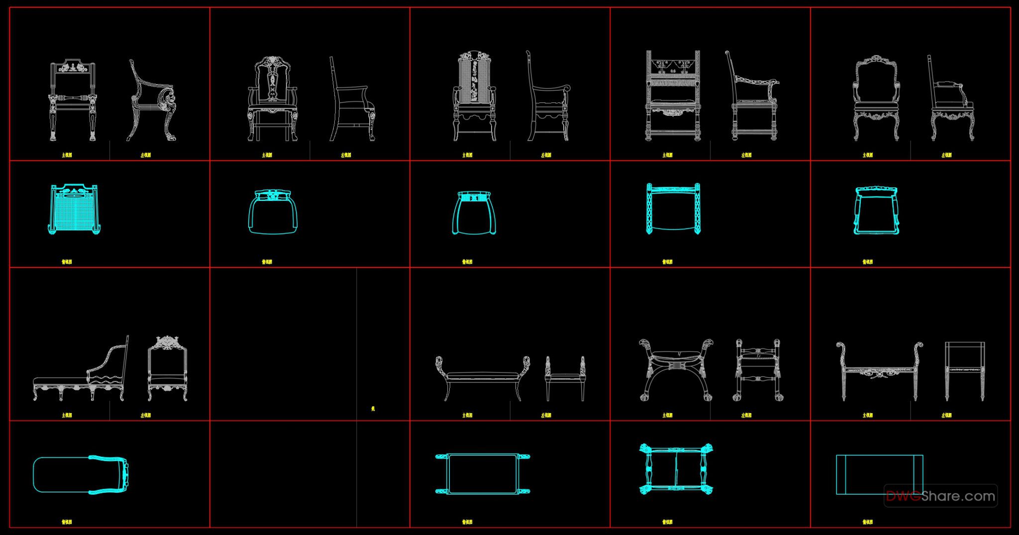 126.Furniture Cad Blocks free download