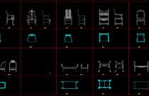 109.Dressing Tables Cad Blocks Free Download
