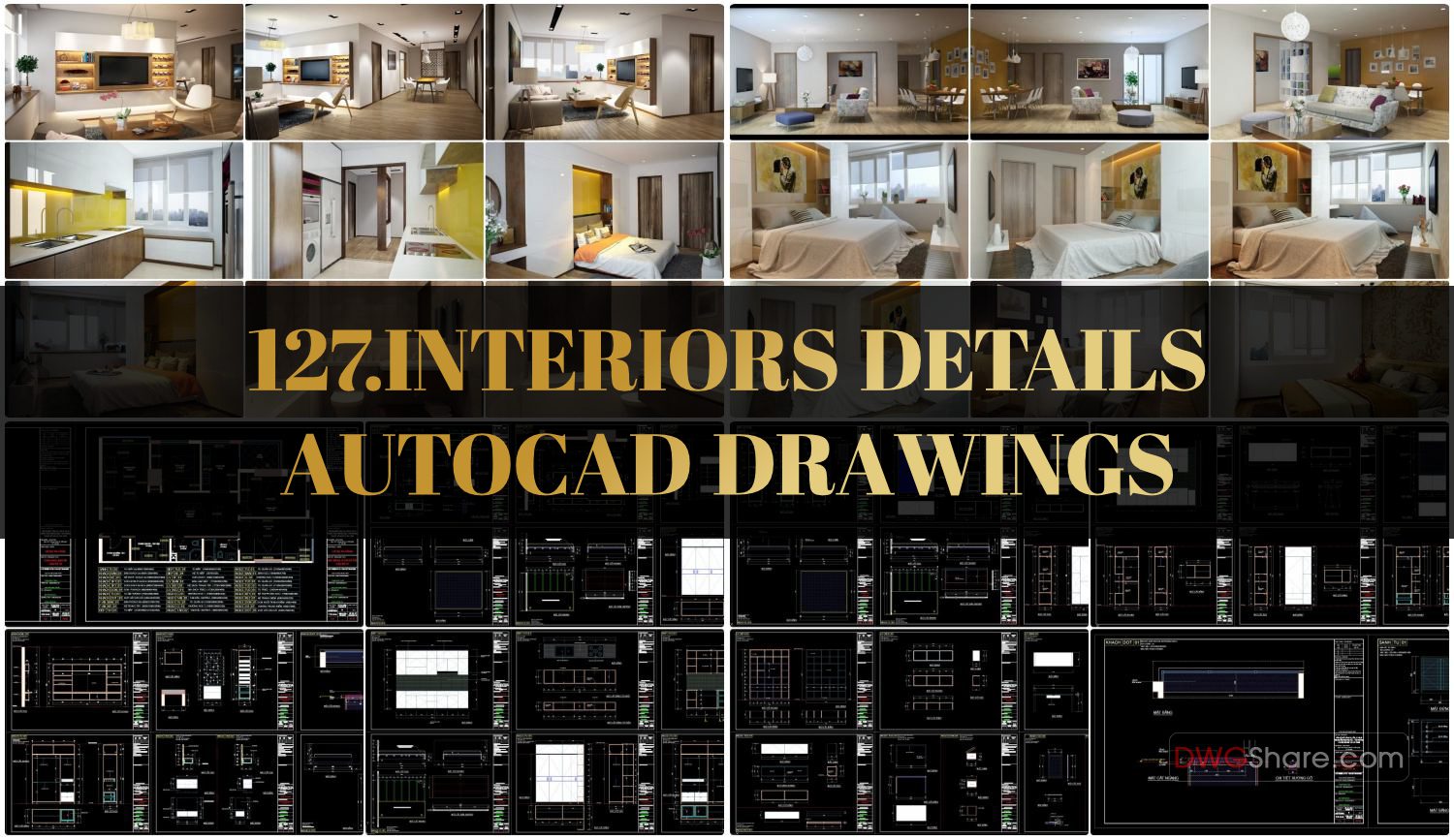127.Interiors Details AutoCAD Drawings