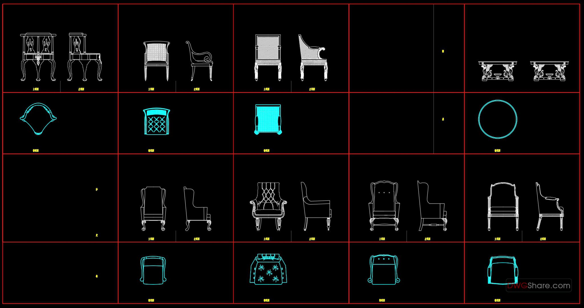 128.Furniture Cad Blocks free download