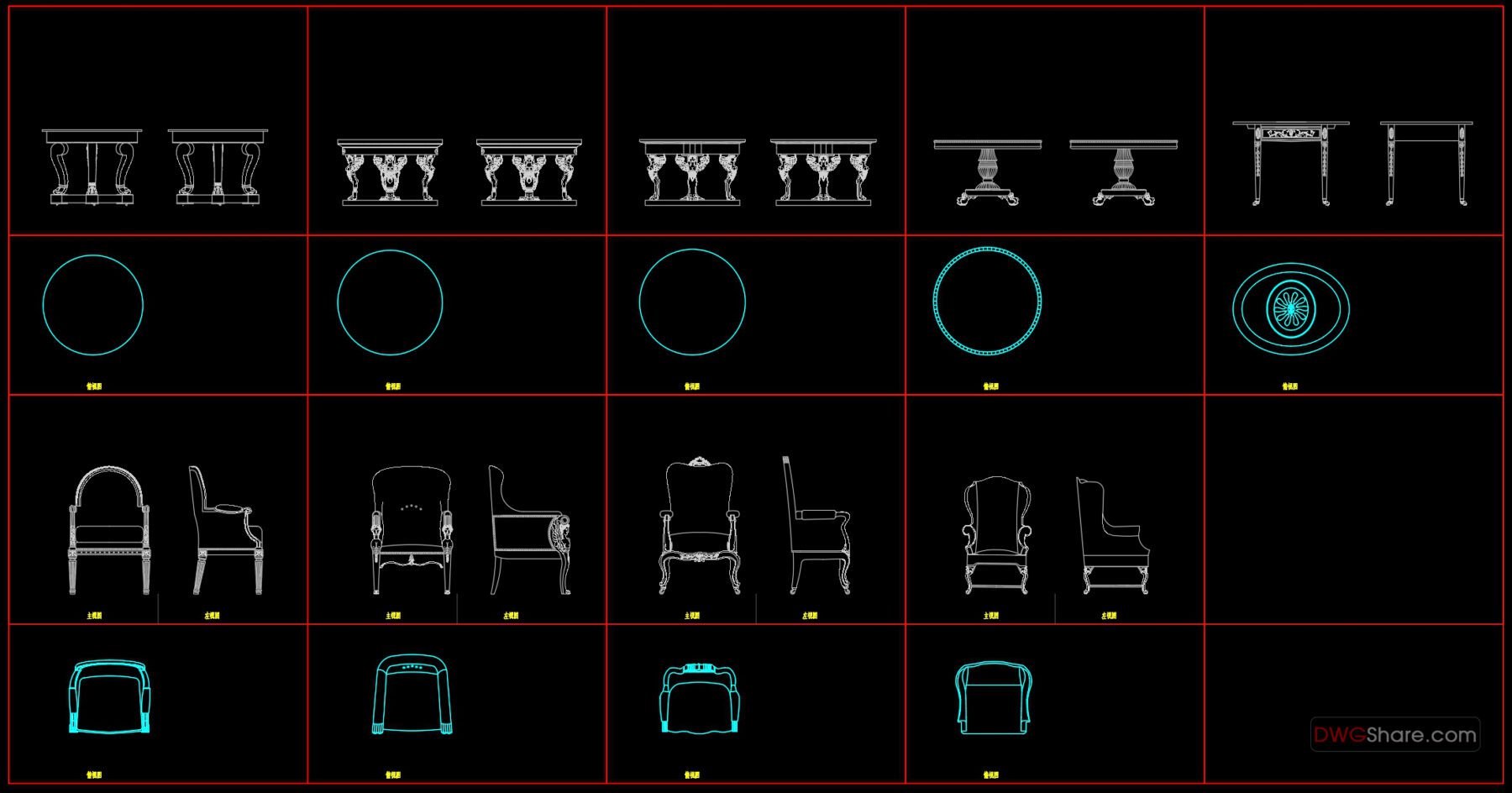 129.Furniture Cad Blocks free download