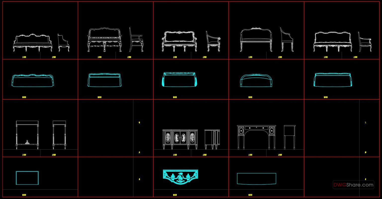 131.Furniture Cad Blocks free download