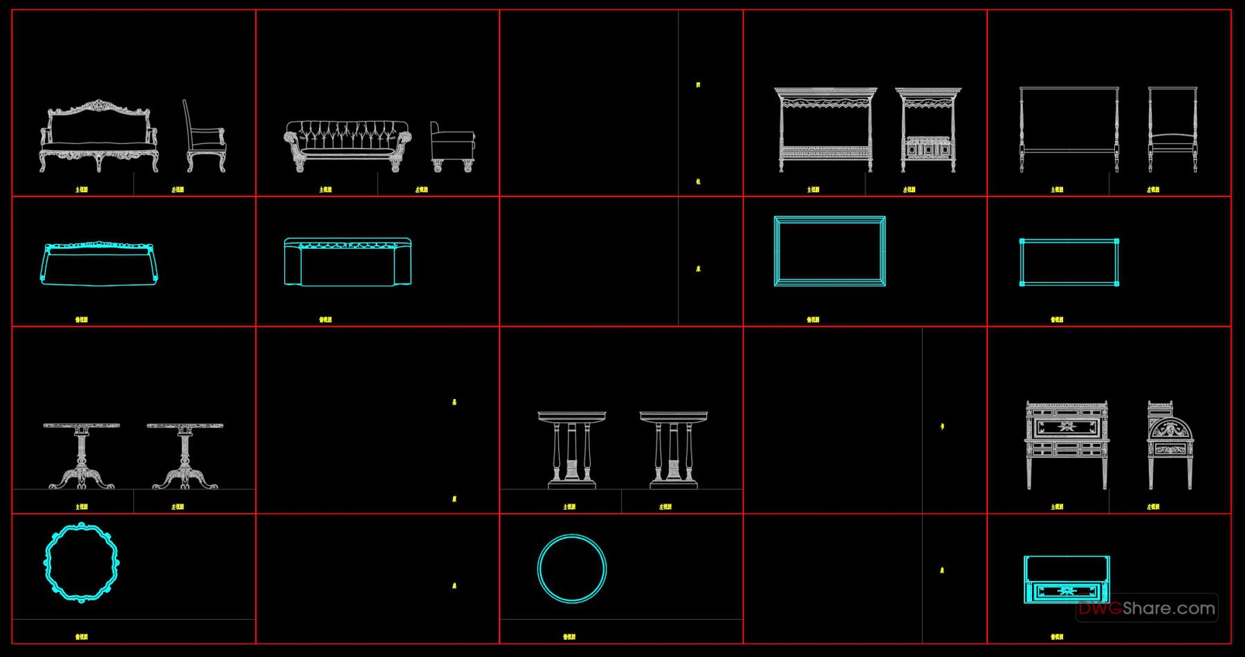 132.Furniture Cad Blocks free download