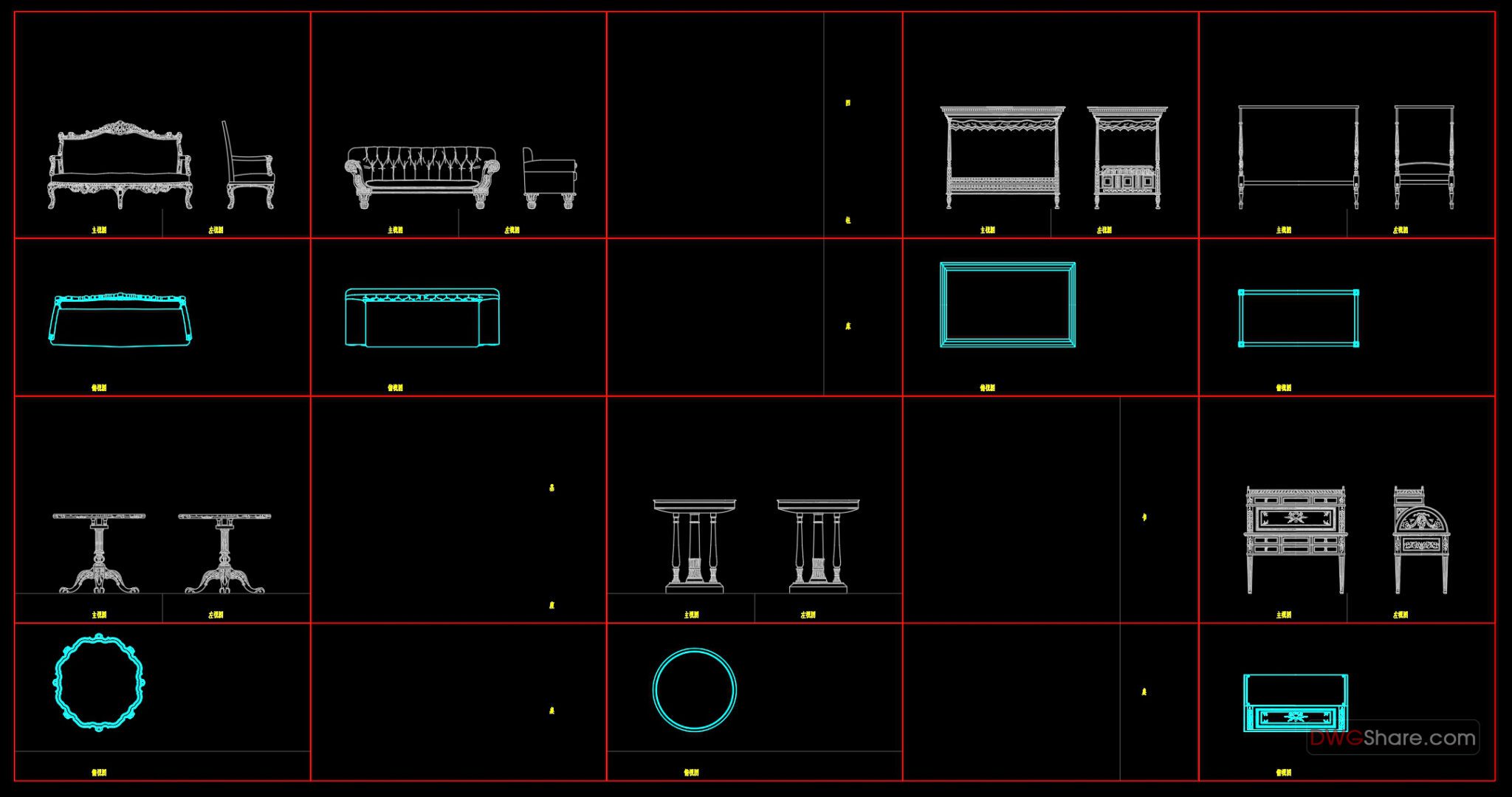 132.Furniture Cad Blocks free download