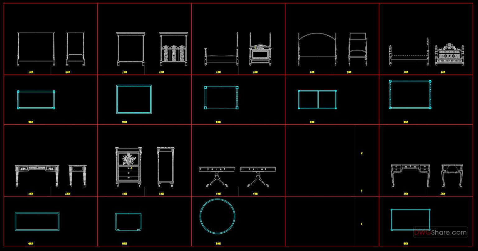 133.Furniture Cad Blocks free download