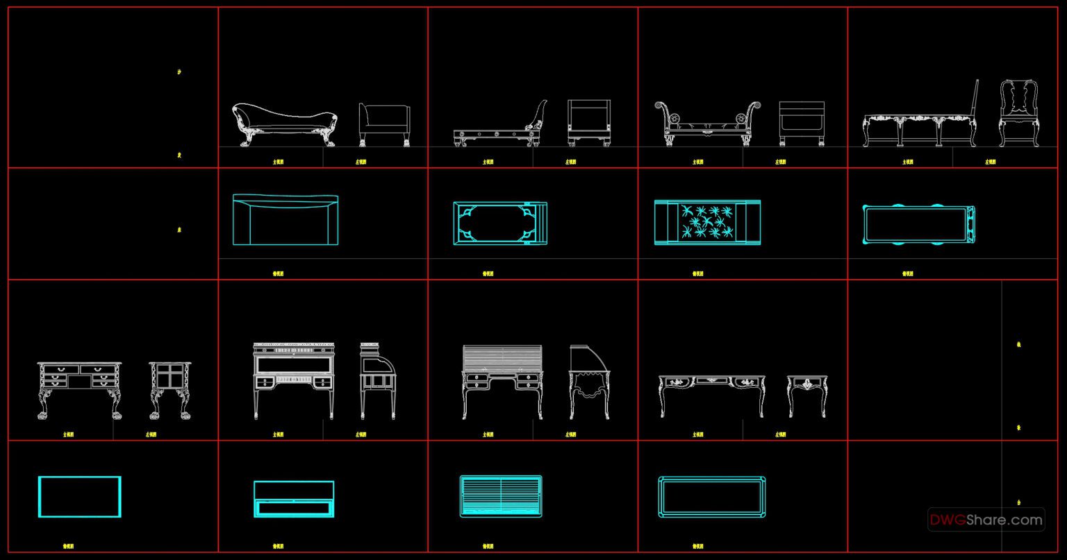 134.Furniture Cad Blocks free download