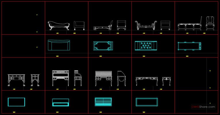 134.Furniture Cad Blocks free download