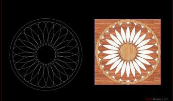 22.A set of trees and shrubs color top view AutoCAD blocks