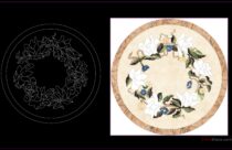 22.A set of trees and shrubs color top view AutoCAD blocks