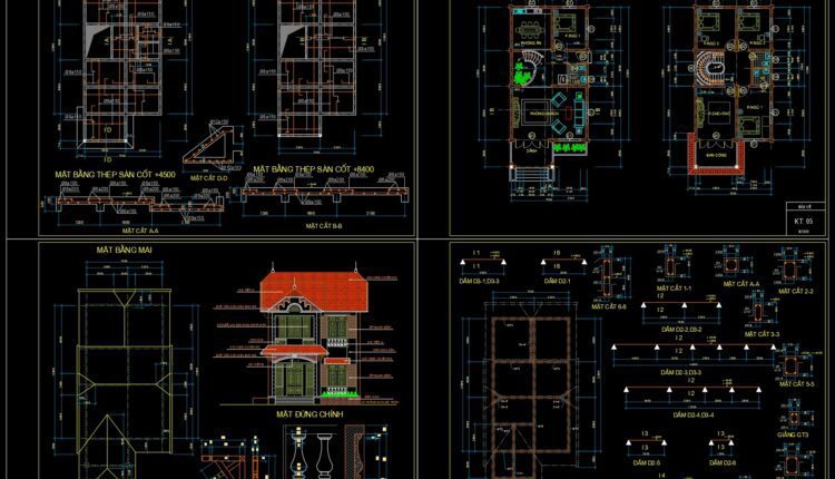 2 Levels House 7x12m AutoCAD File Free Download - Free Cad Blocks ...
