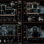 2 Levels Villa 13.3x12.8m AutoCAD File Free Download - Free Cad Blocks ...