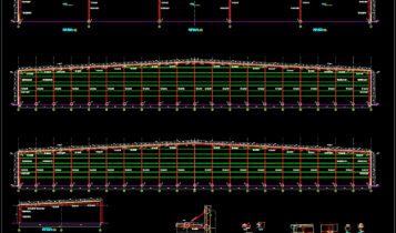 78.Flag Pole Elevation and Sections Details Autocad file