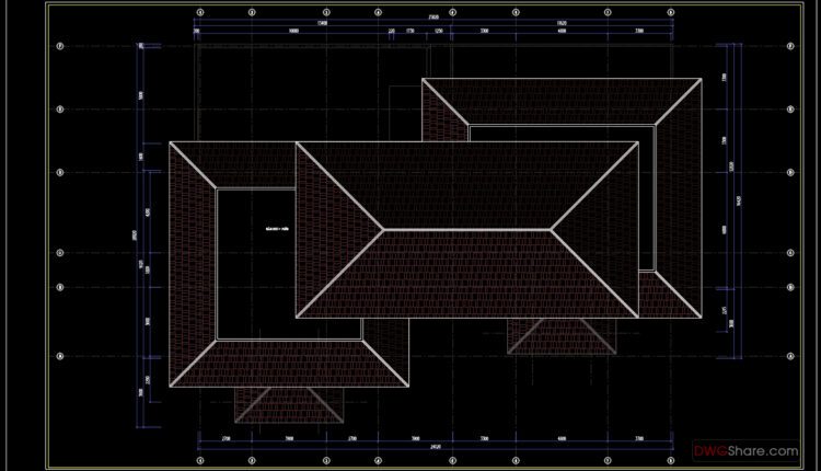 3 Levels Villa 16x25m AutoCAD File Free Download - Free Cad Blocks ...