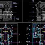 3 Levels Villa 9x16m AutoCAD File Free Download - Free Cad Blocks ...