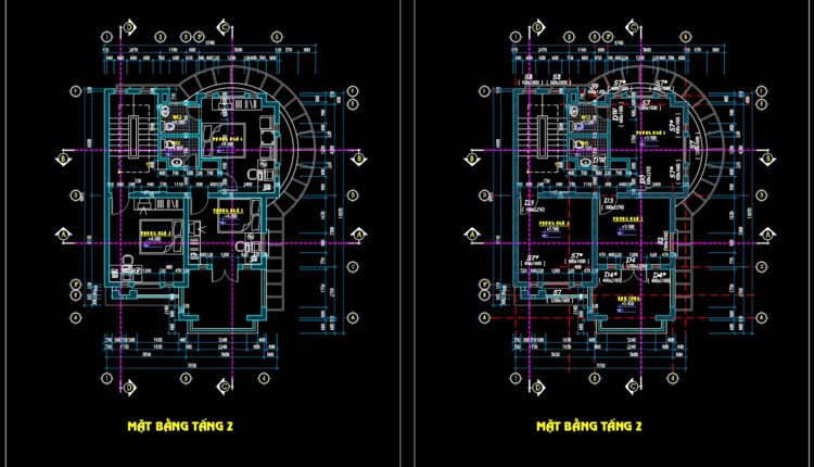 3 Levels Villa 9x16m AutoCAD File Free Download - Free Cad Blocks ...