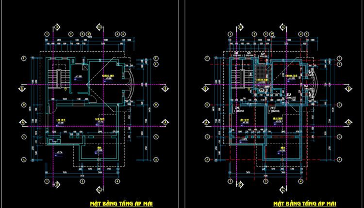 3 Levels Villa 9x16m AutoCAD File Free Download - Free Cad Blocks ...