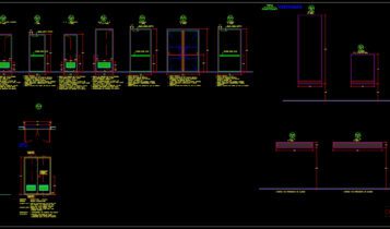 250. CAD blocks for refrigerator, freezer, oven, and various types of doors