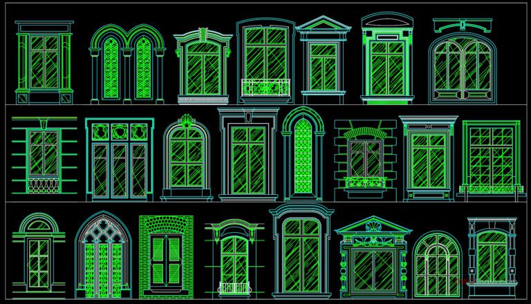 339.CAD blocks doors dwg 2d free download