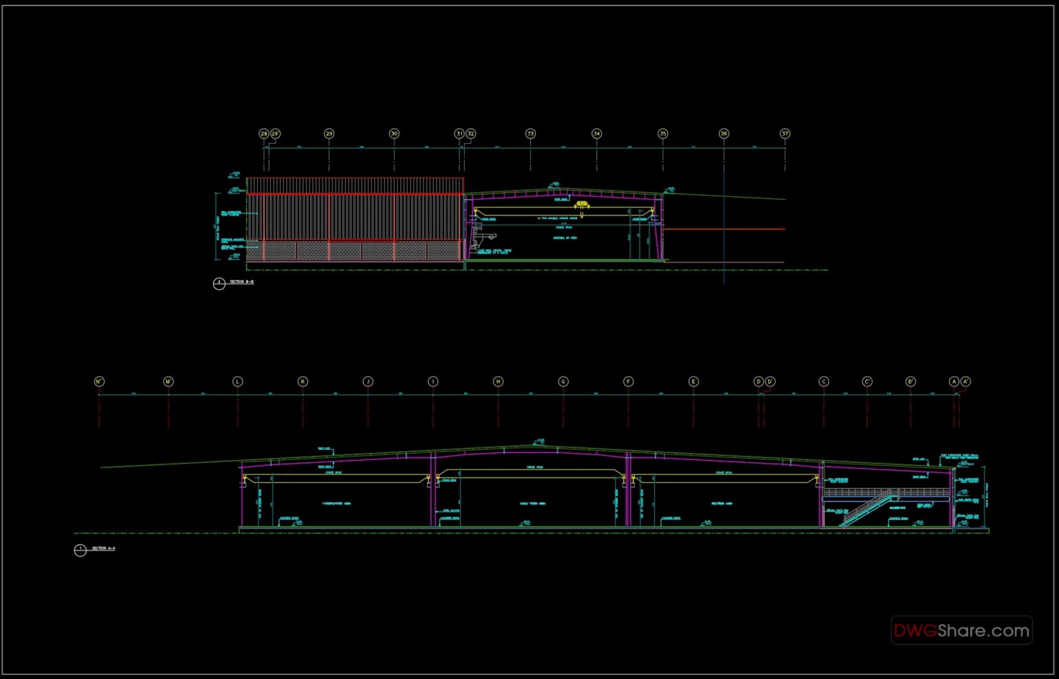 34.Steel Factory Section Details CAD