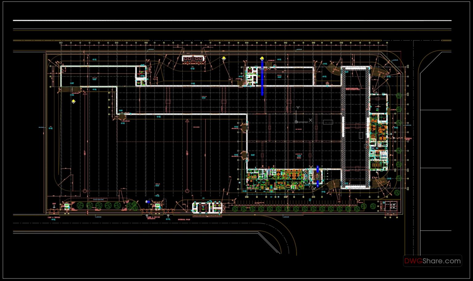 35.Steel Factory Ground Plan CAD