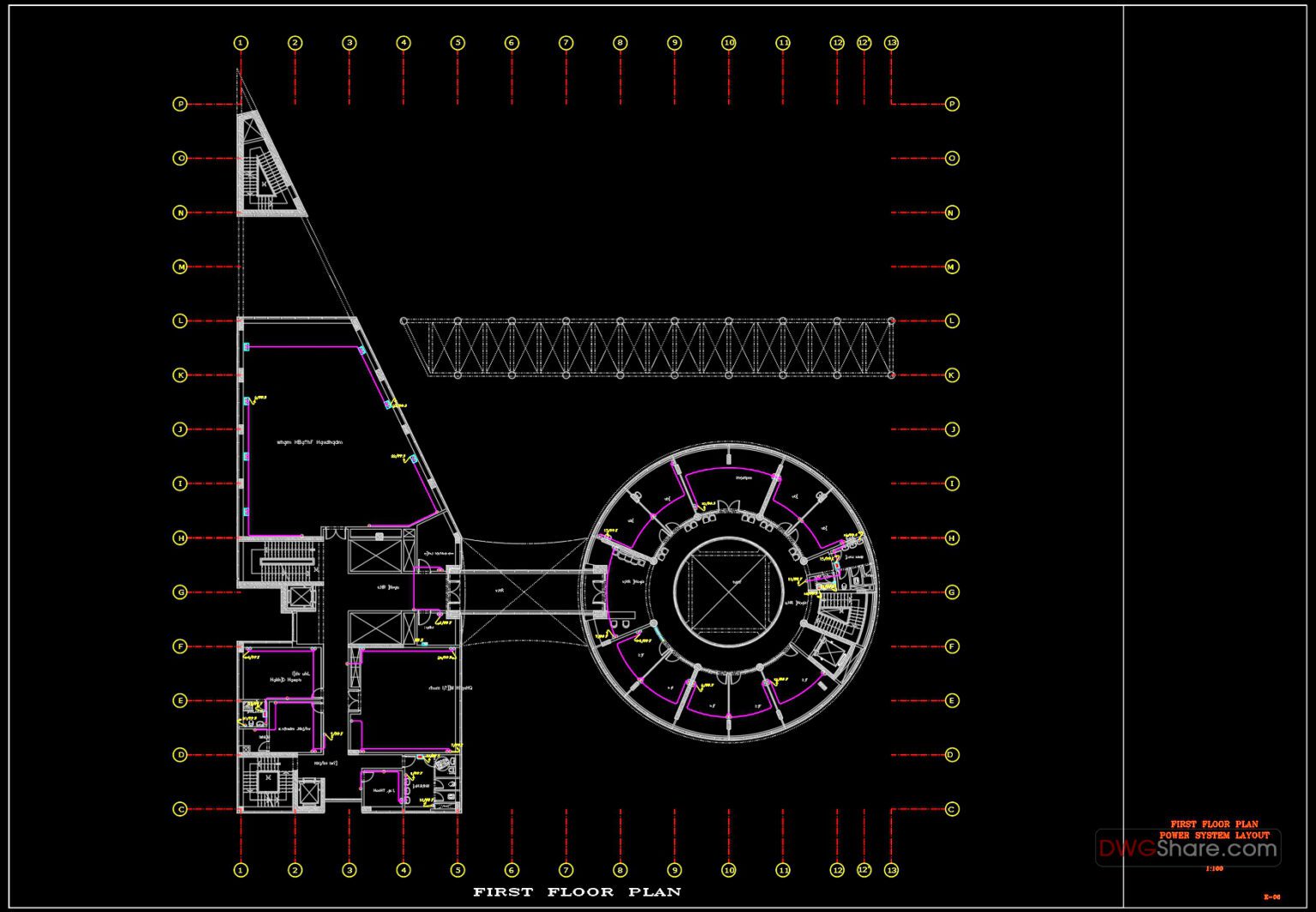 36.Electrical Power Plan Layout CAD