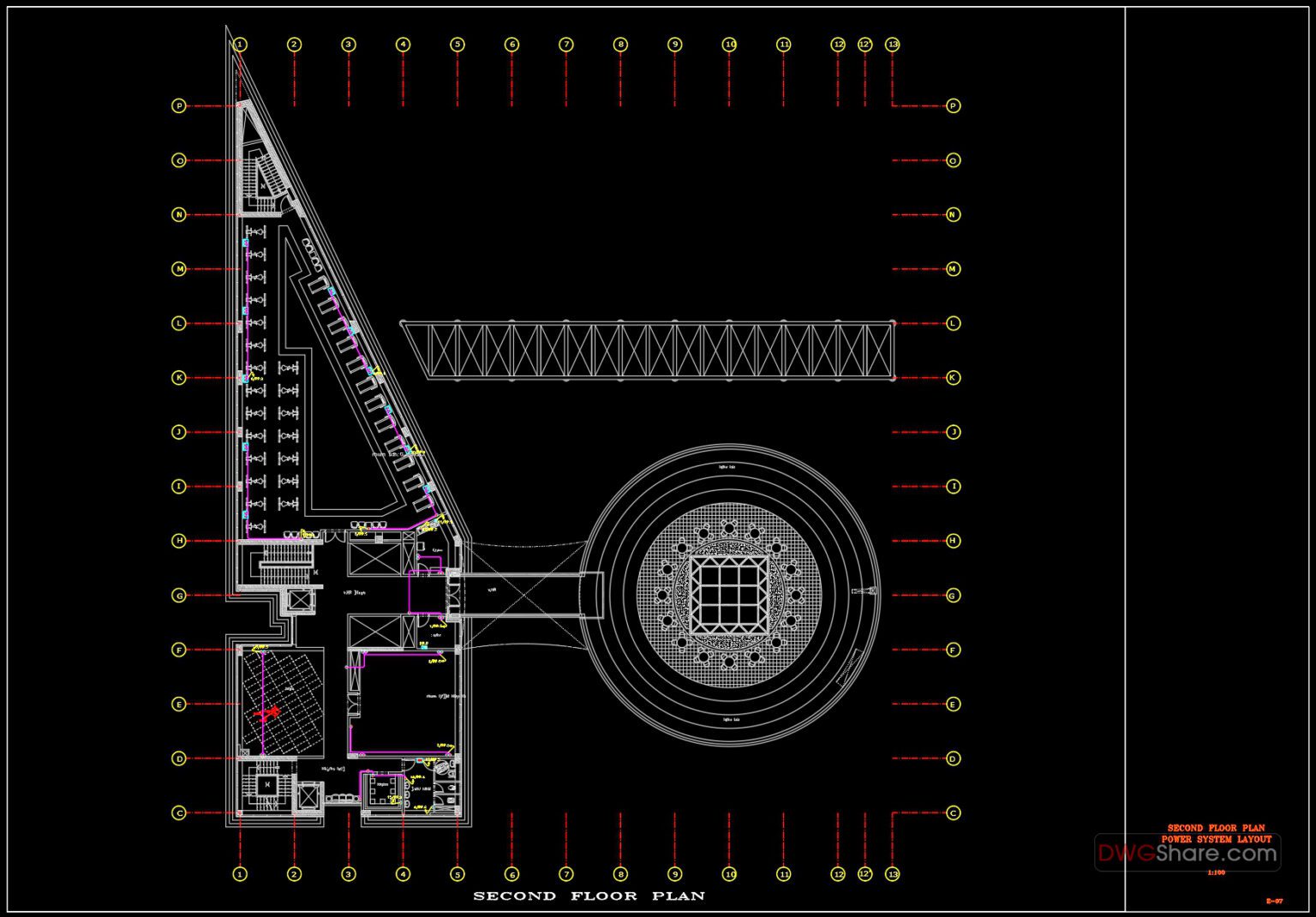 36.Electrical Power Plan Layout CAD