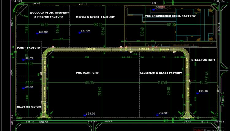 36.Steel Factory Location Plan CAD - Free Cad Blocks, download DWG ...
