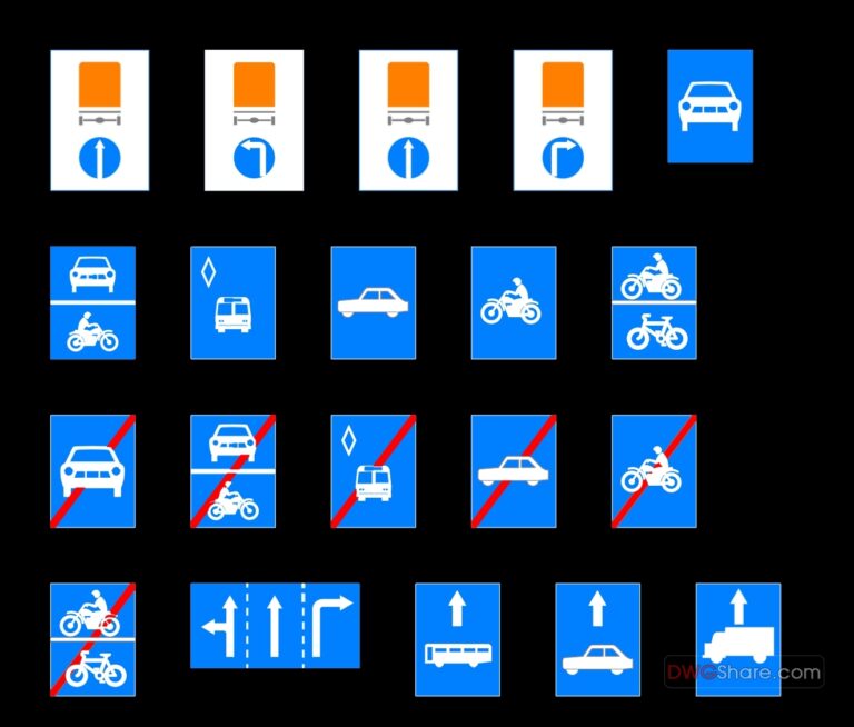 39.Cad Symbol Road Signs Traffic Manual free download