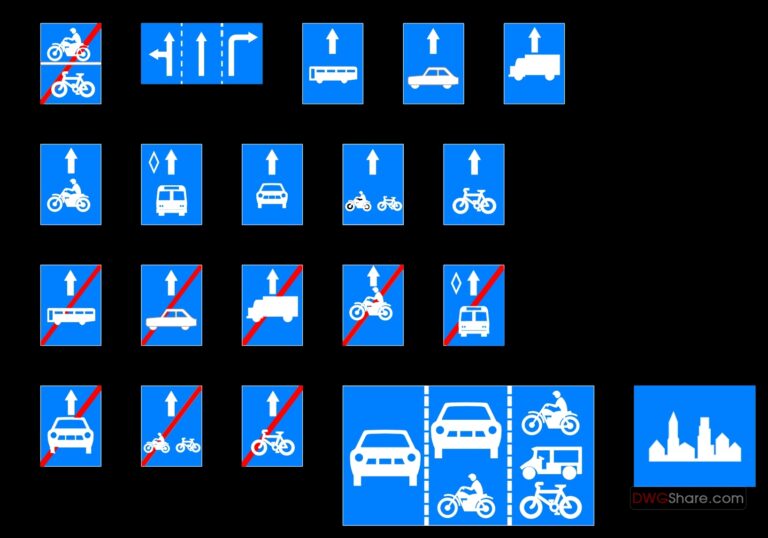 39.Cad Symbol Road Signs Traffic Manual free download
