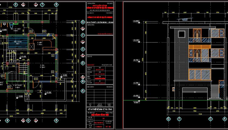 4 Levels House 11.6x13.3m AutoCAD File Free Download - Free Cad Blocks ...