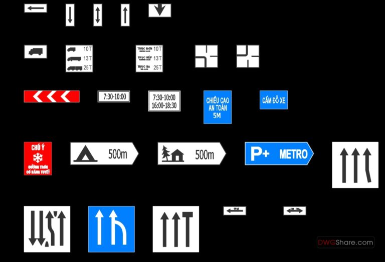 40.Cad Symbol Road Signs Traffic Manual free download