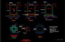 241. Detailed CAD drawings of the septic tank structure for a townhouse