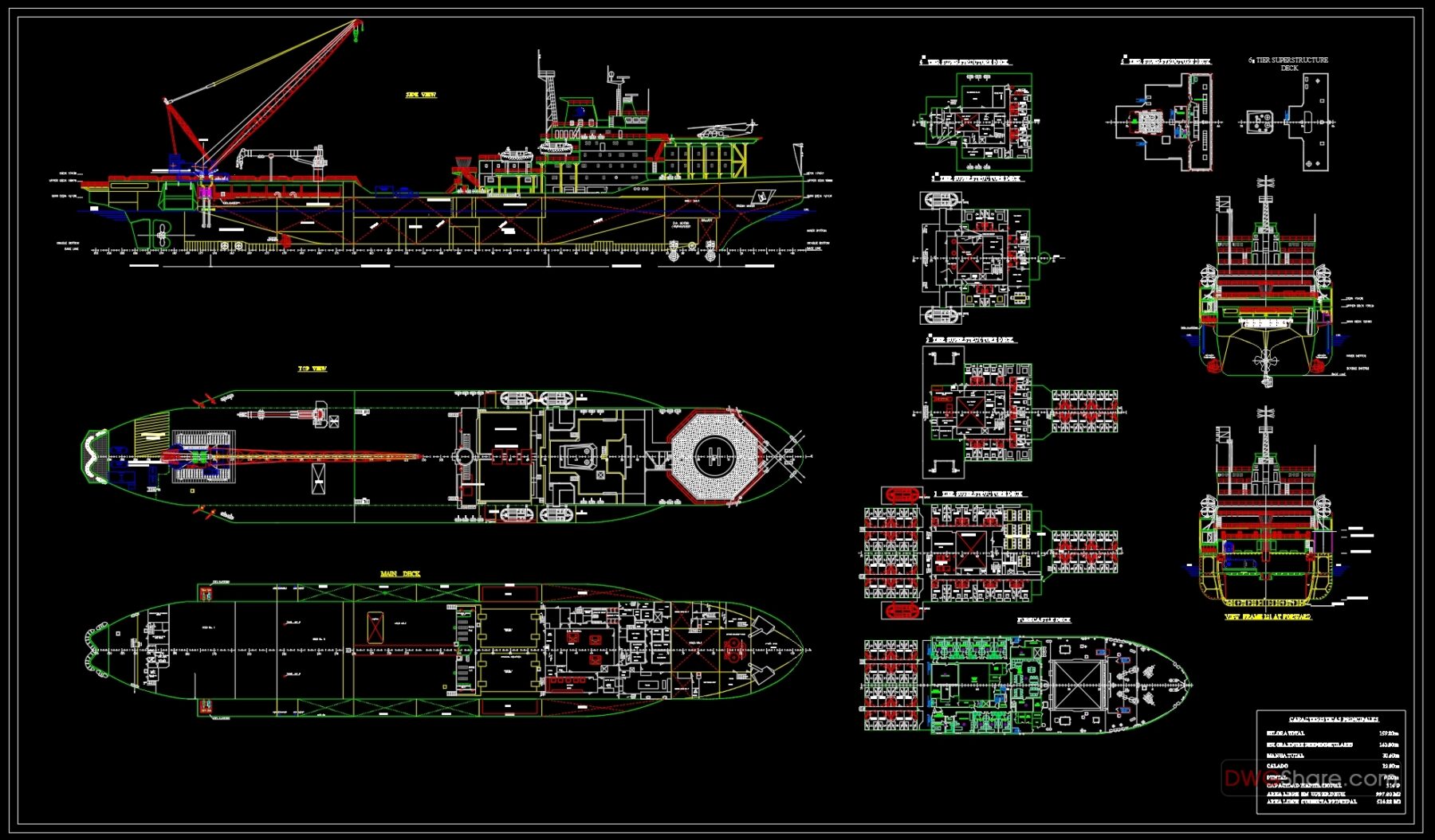 43.Rescue Boat AutoCAD 2D