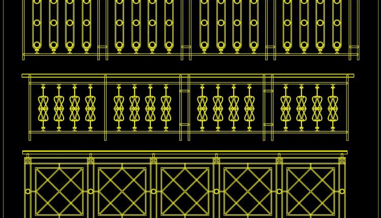 52.Details handrail stairs autocad free download - Free Cad Blocks ...