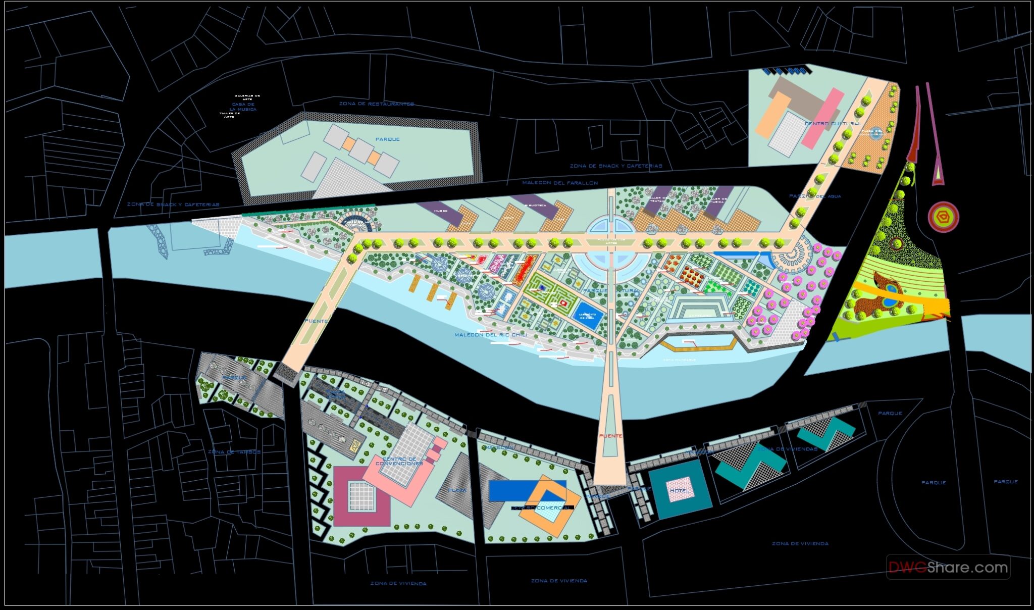 52.Garden design plan AutoCAD blocks free download