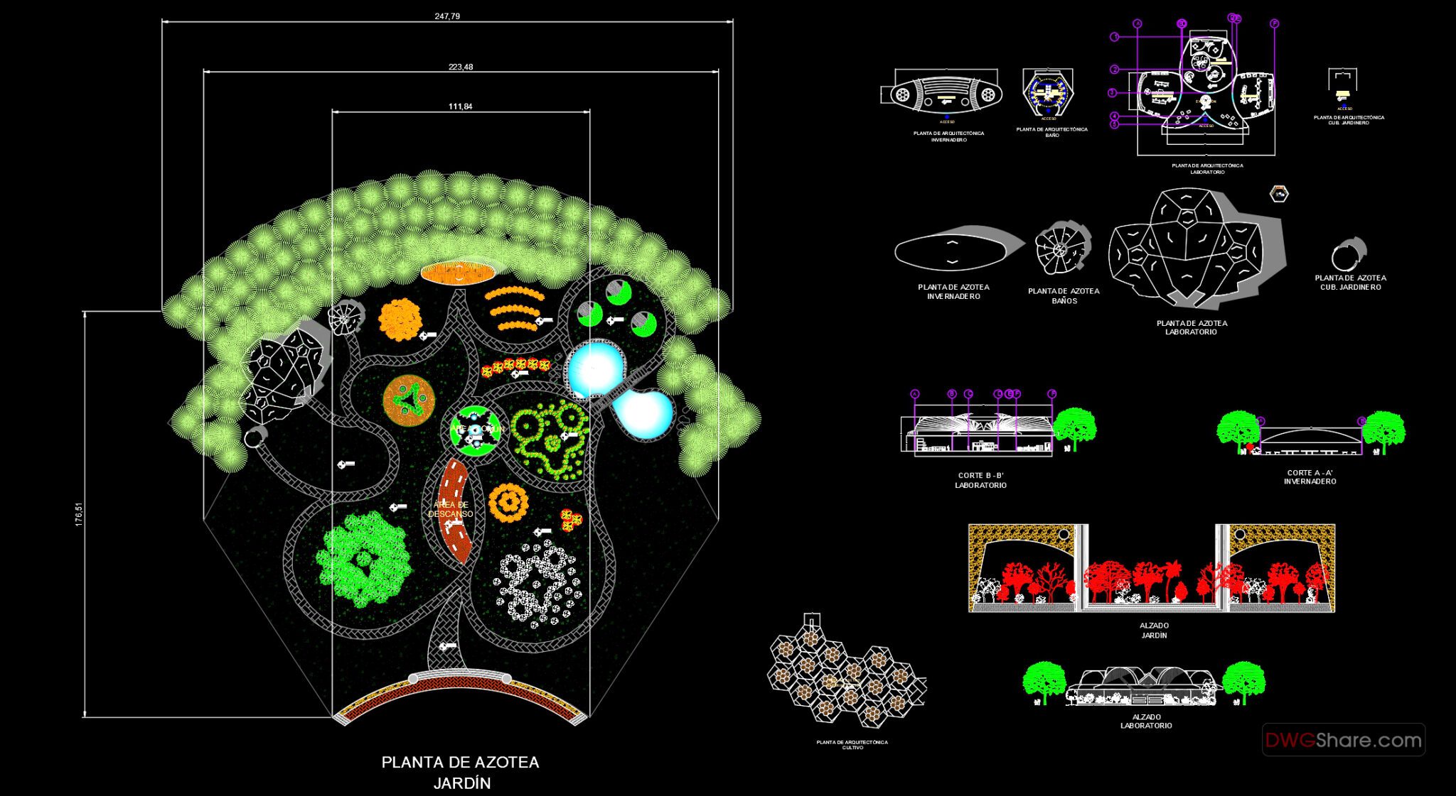 54.Botanical Garden Architectural Project CAD