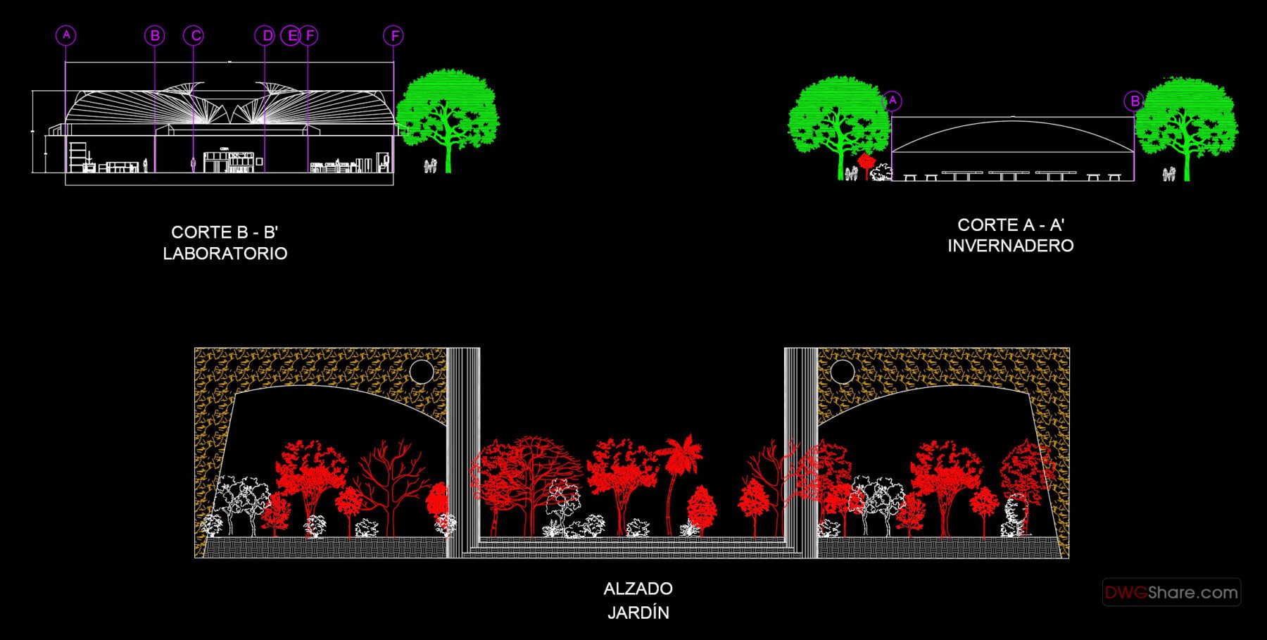 54.Botanical Garden Architectural Project CAD