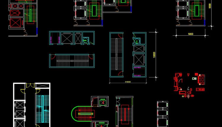 55.Free DWG models of Stairs in plan view - Free Cad Blocks, download ...