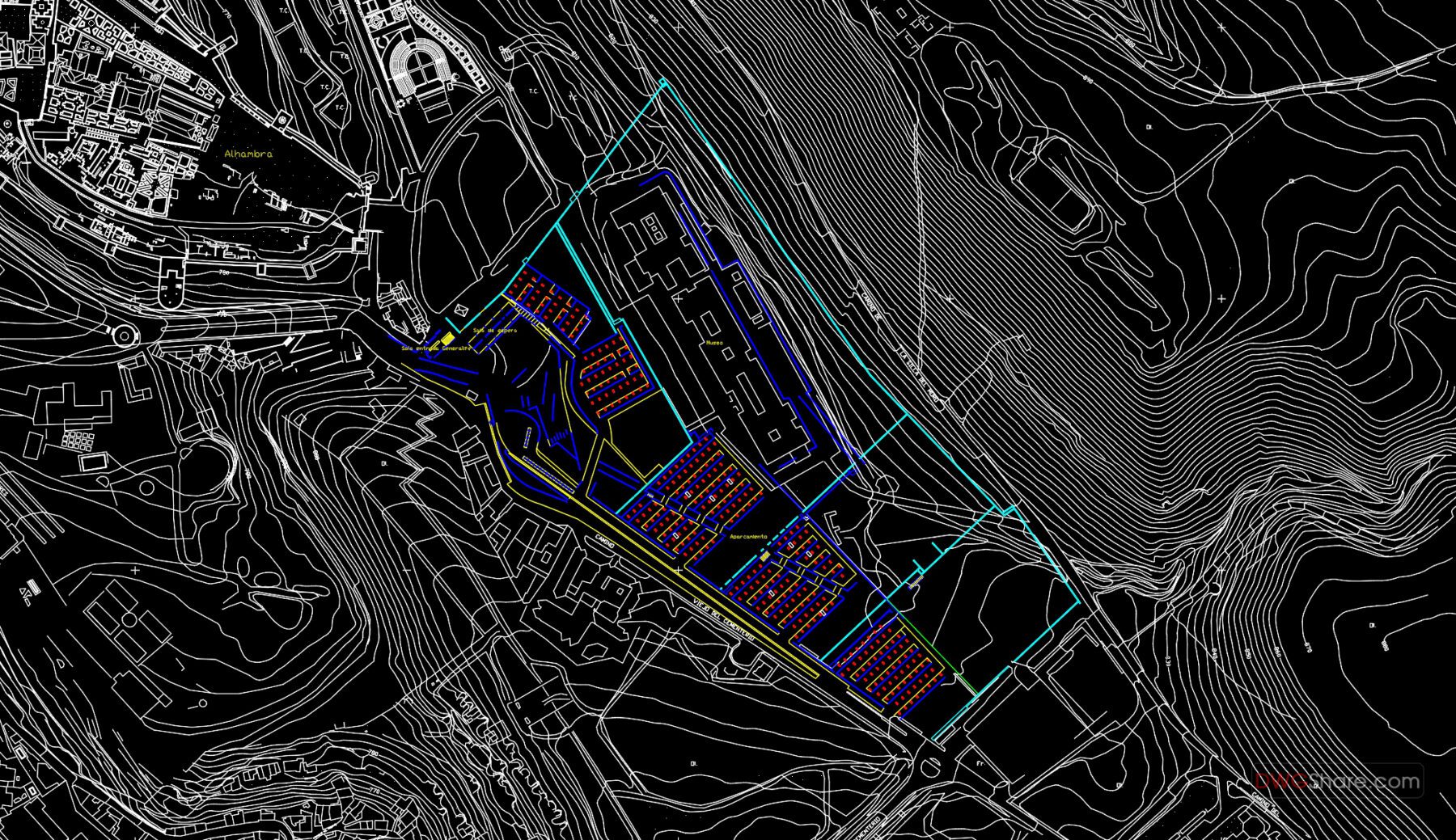 55.Trucks Parking Layout Plan CAD