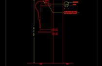67.Typical Section of Vanity Type EWC CAD Drawing DWG