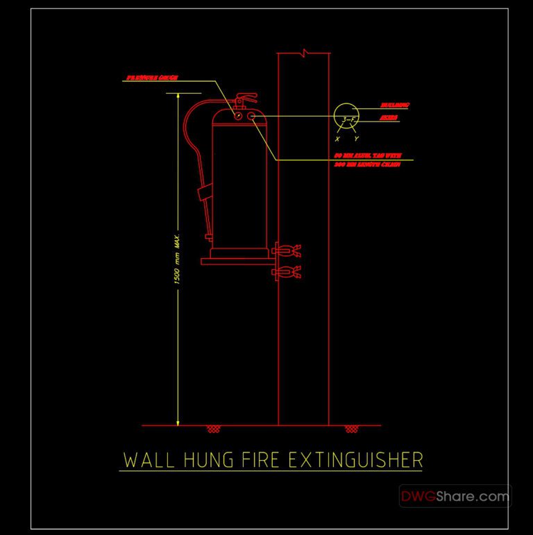 56.Fire Department Connection Assemblies Detail Autocad Drawing DWG