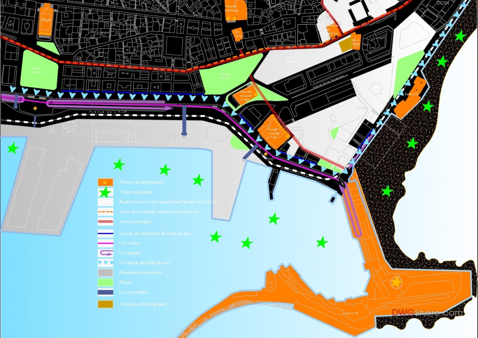 56.Marine Port Master Plan Layout CAD