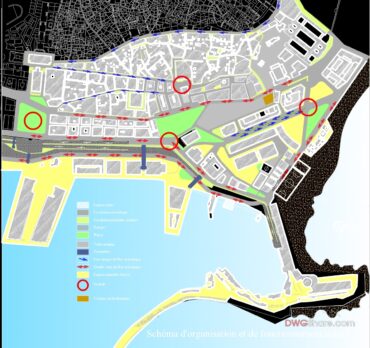 56.Marine Port Master Plan Layout CAD