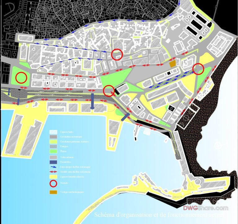56.Marine Port Master Plan Layout CAD