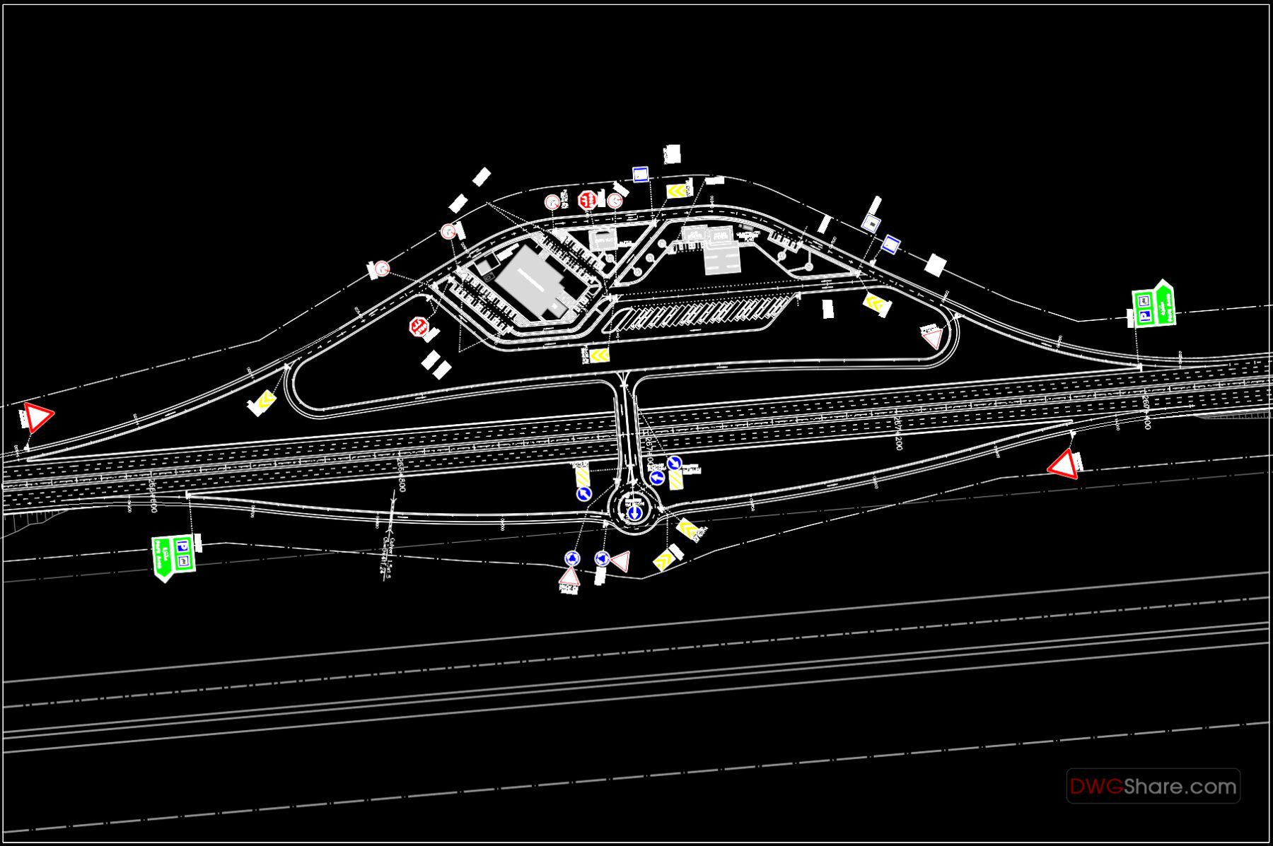 58.Floor plan drawing indicating the shopping center area Autocad File DWG
