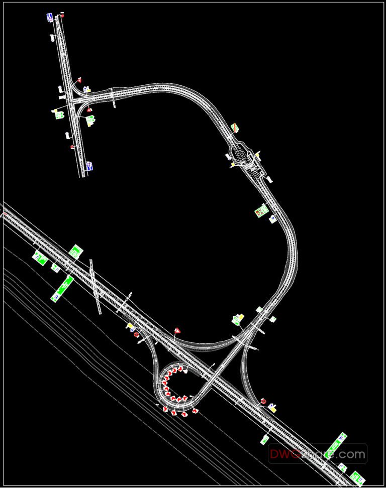 59.Intersection drawings of highways Autocad File DWG