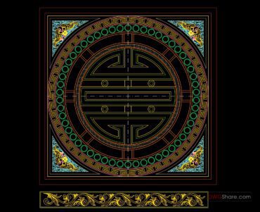 60.Asian Traditional Pattern AutoCAD Blocks Free Download