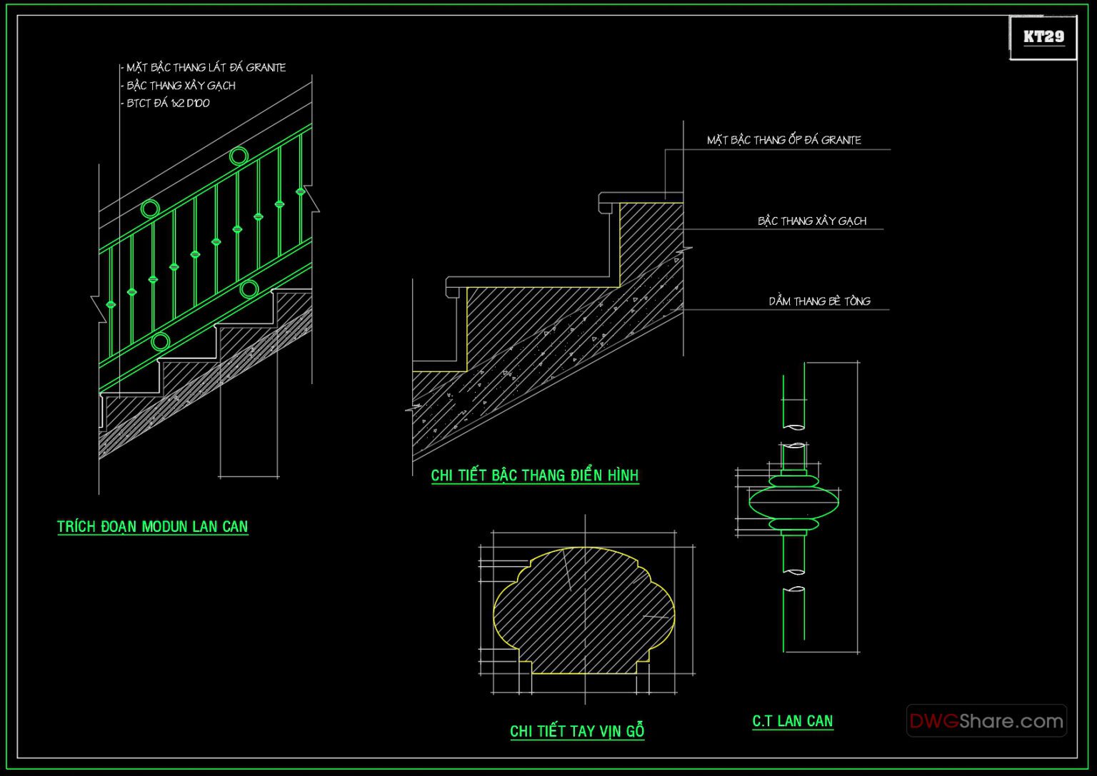 60.Detailed drawings of stairs in autocad file