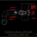 60.Flushed Sidewall Sprinkler and Branch Connection Detail CAD Drawing ...