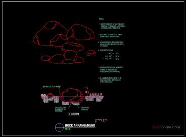 61.Rock Arrangement Section Detail CAD